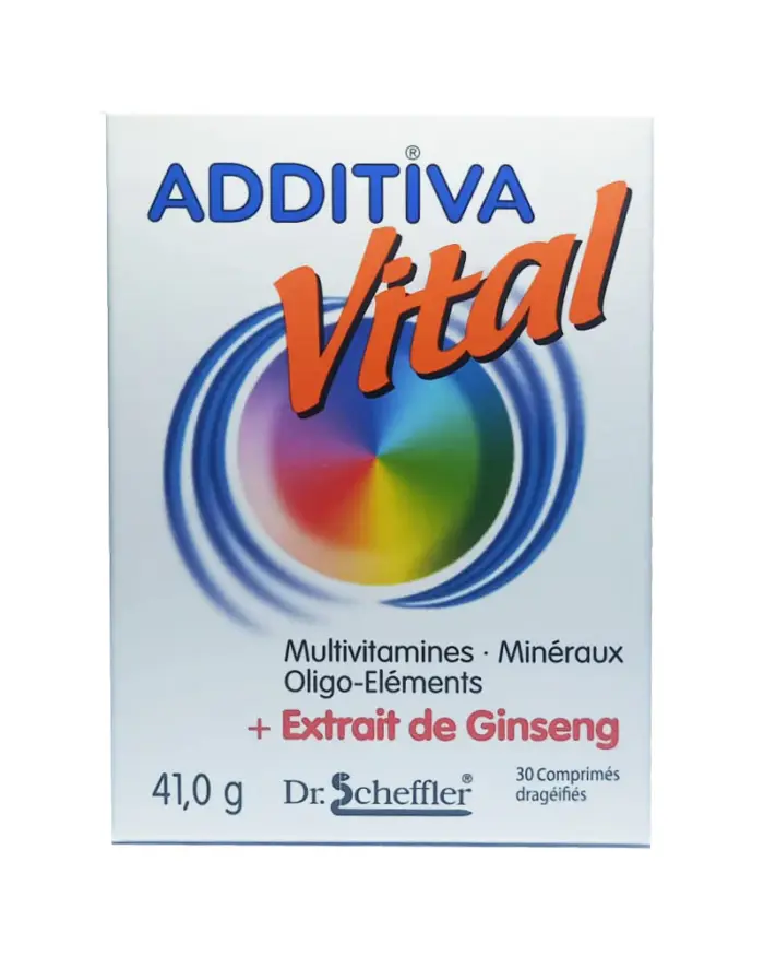 ADDITIVA VITAL MULTIVITAMINES +EXTRAIT DE GINSENG 30 COMPRIMES ...
