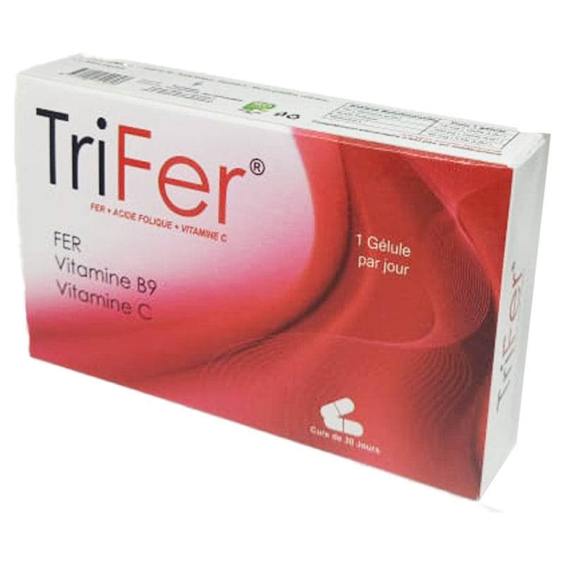 TRIFER Fer Acide Folique Et Vitamine C - Pharmacie ABMpharma, pharmacie ...