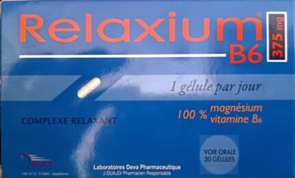 RELAXIUM B6 375 mg 60 GELULES - Pharmacie ABMpharma, pharmacie et parapharmacie à Agadir