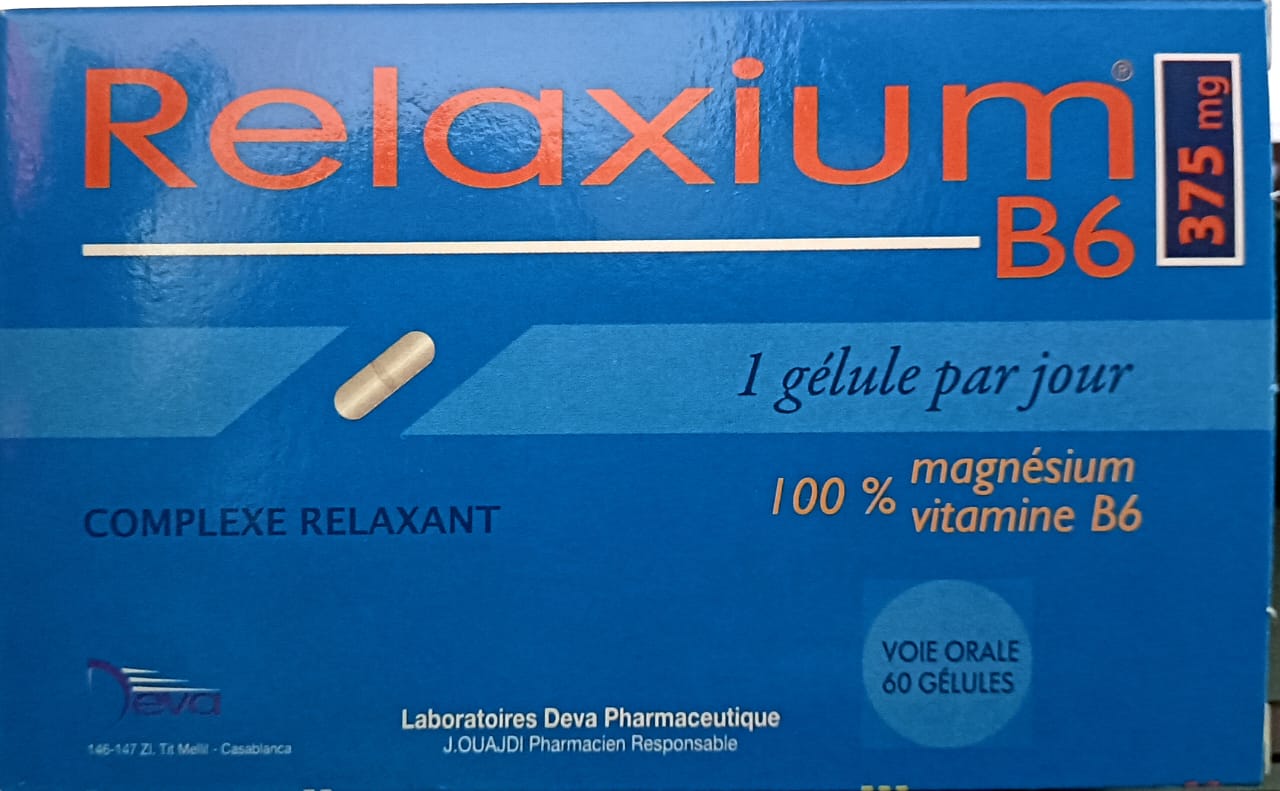 RELAXIUM B6 375 mg 60 GELULES - Pharmacie ABMpharma, pharmacie et ...