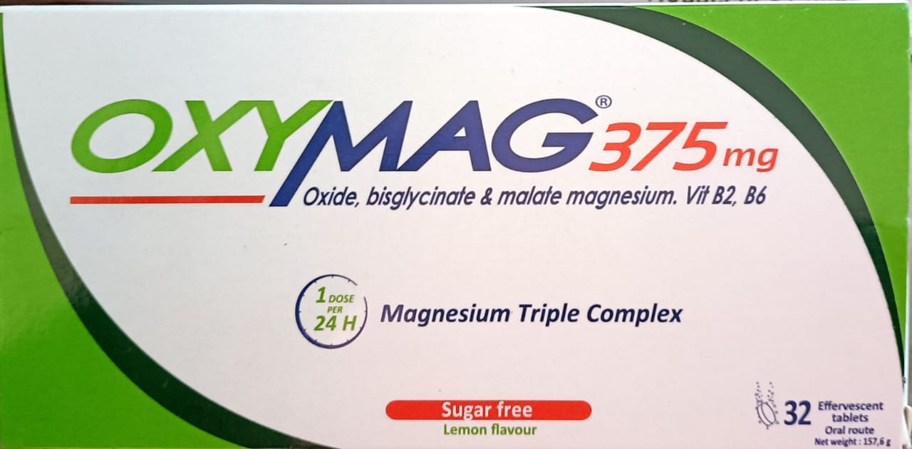 OXYMAG 375 MG 32 Comprimé effervescent - Pharmacie ABMpharma, pharmacie et parapharmacie à Agadir